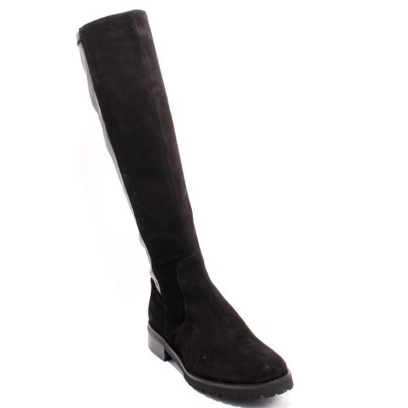Donna Piu | Shoes | Italian Black Suede Elastic Zip Riding Boots | Poshmark